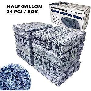 Reefing Art Ceramic Bio Filter Media Vast Surface Area for Aquarium Sump Canister (1 Box / 24 pcs)