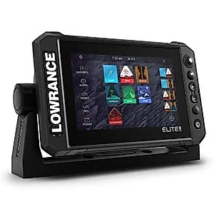 GPS City Lowrance Elite FS 7 Fish Finder with Active Imaging 3-in-1 Transducer, Preloaded C-MAP Contour+ Charts & Protective Cover Bundle (000-15688-001)