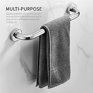 Top hacker Bathroom Grab Bar Stainless Steel Bath Grab Rail Shower Safety Handrail Anti Slip Rubber Grip Balance Bar Handle for Elderly Disabled Children Kitchen Toilet (Size : 11.8Inch)