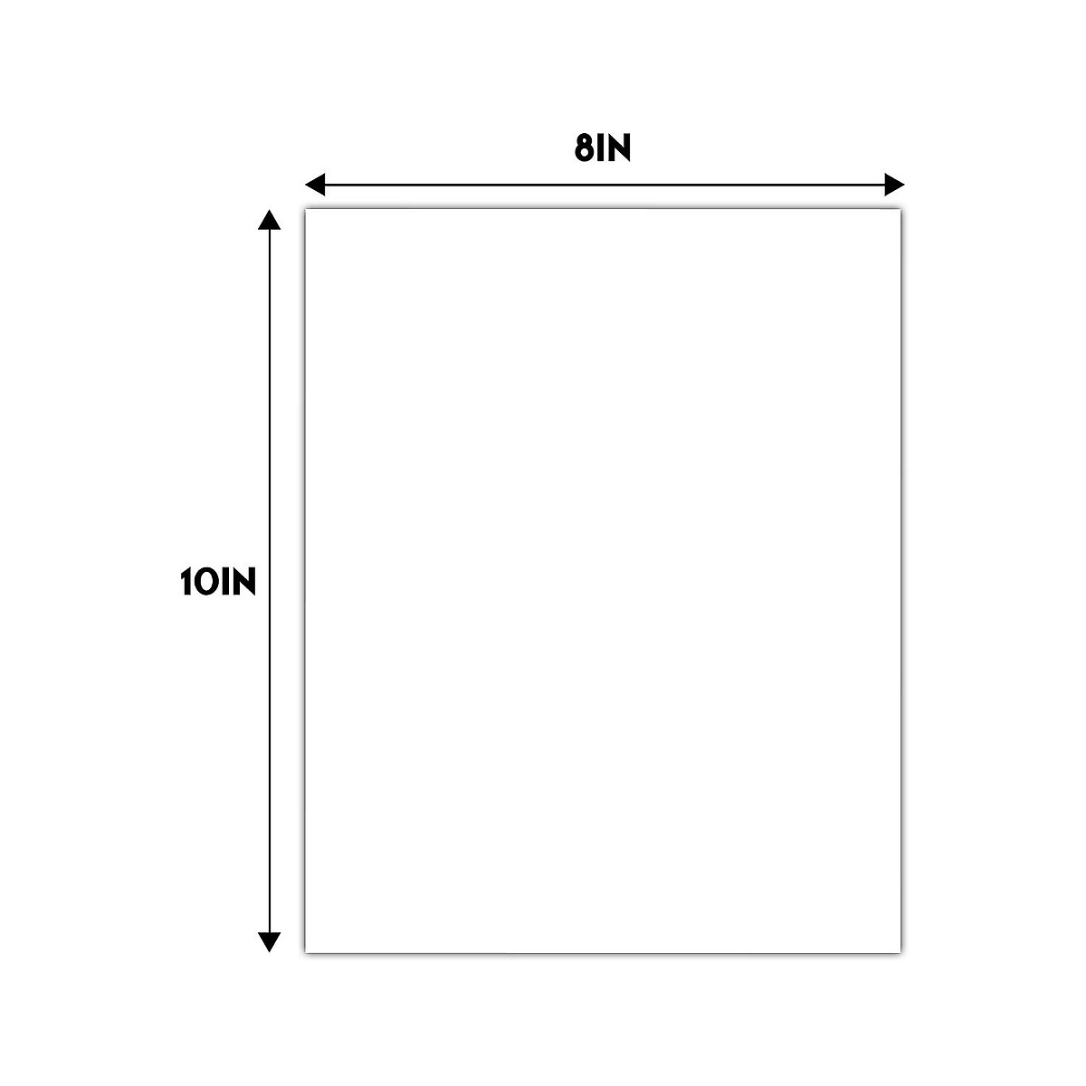 Golden State Art, Pack of 50, 8x10 Inch White Backing Boards