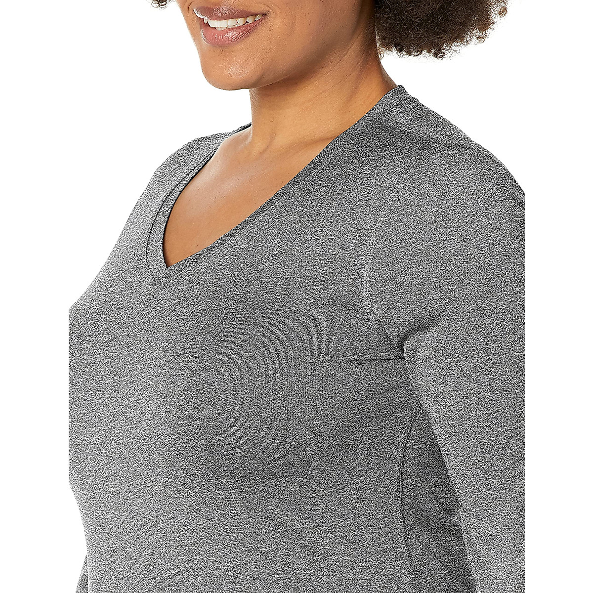 Hanes womens O9309 athletic shirts, Black Heather, Medium US
