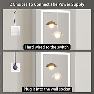Medicine Cabinet with LED Mirror for Bathroom, 36''x24'' Aluminum, Wall Mounted Led Medicine Cabinet, Defog, Stepless Dimming, 3 Colors, 2 Outlets, 2USB, Wall Mounted (36'' x 24'' Double Door)