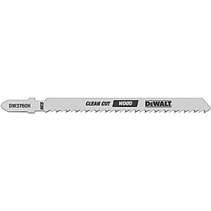 DEWALT DW3760H 4-Inch 10TPI Fine Finish Wood Cut HSC T-Shank Jig Saw Blade (5-Pack)