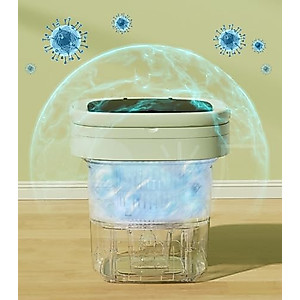 Portable Washing Machine,Mini Washer,11L Upgraded Large Capacity Foldable Washer, Deep Cleaning of Underwear, Suitable for Apartments, Dormitories Hotel (Purple)