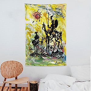 YWVWY Don Quijote De Picasso Posters Wall Art Tapestry Scroll Tapestries Painting Picture Living Room Decor Home Bedroom 40"x60"