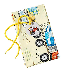 Loveinside Extra Large Plastic Gift Bag, Children's Cartoon Car Excavator Gift Bag, Specially Set for Birthday Parties and Holidays - 56" x36, 1 Pcs - Truck