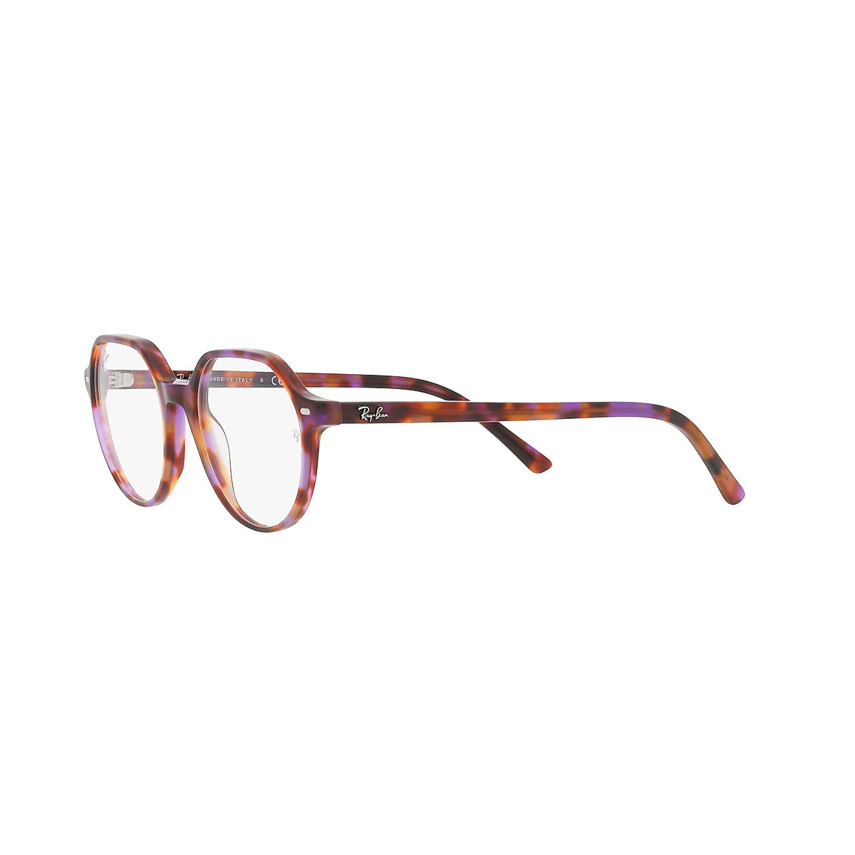 Ray-Ban RX5395 Thalia Square Prescription Eyewear Frames, Brown Violet Havana/Demo Lens, 49 mm