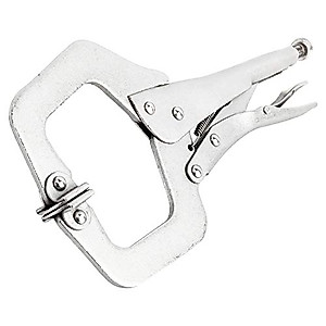 YaeGarden 11'' C Clamp Locking Pliers Adjustable Welding Clamps Locking Welding C Clamp w/Swivel Pad(5)