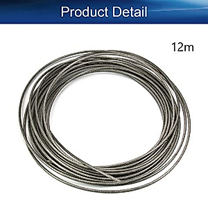 Heyiarbeit 5/32 Wire Rope 304 Stainless Steel PVC Wire Cable, 39.36ft Length Aircraft Cable Perfect for Outdoor, Yard, Garden or Crafts