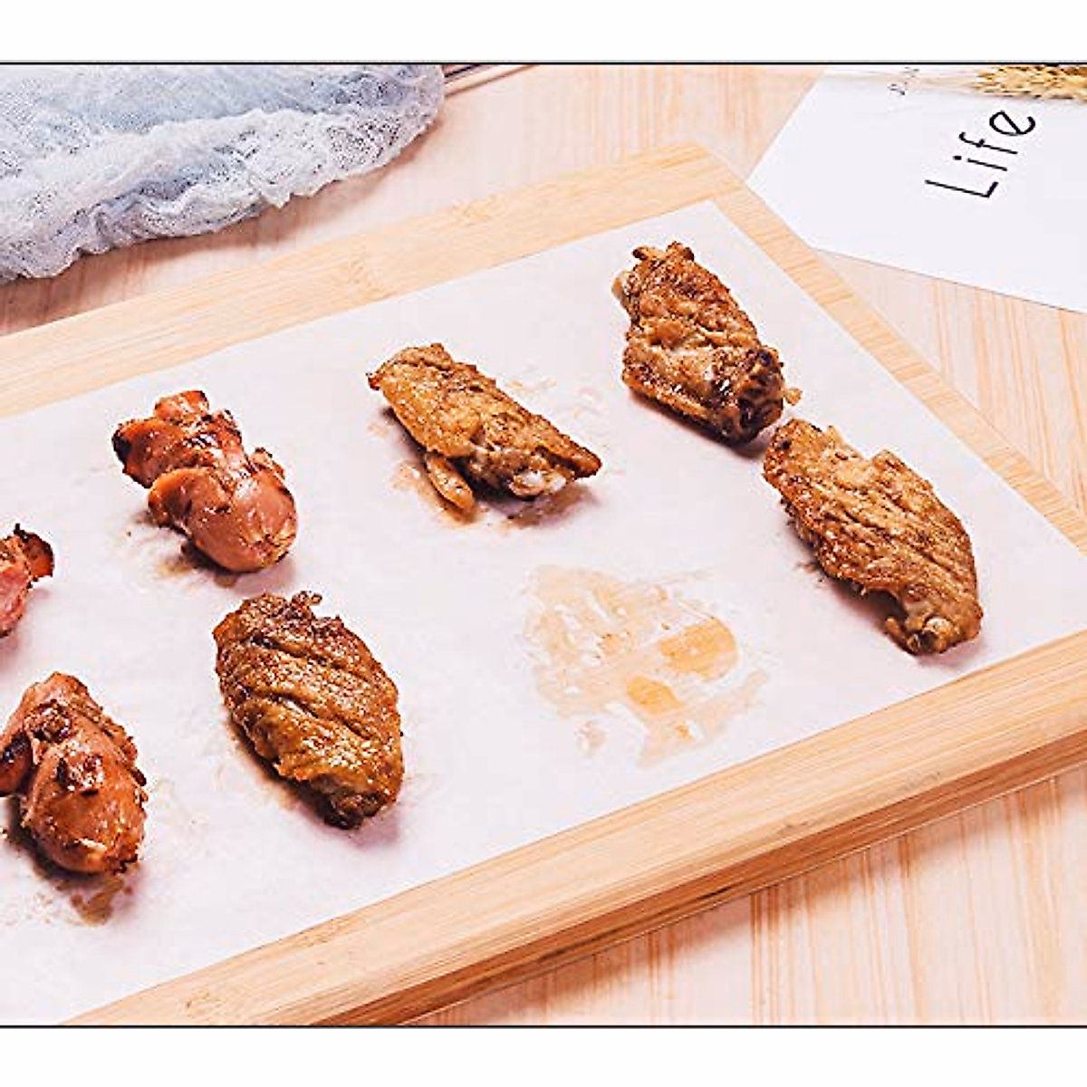 Fasmov 500 Count Parchment Paper Baking Liner Sheets Pan liner, 12×16 Inches Non-Stick Precut Baking Parchment, Suitable for Baking Grilling Air Fryer Steaming Bread Cup Cake Cookie and More