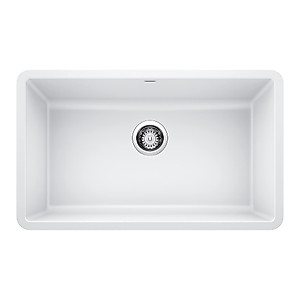 BETTAA HOME Blanco 442533 Precis Single Bowl-White 30" Kitchen Sink
