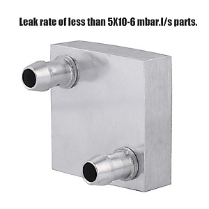 Computer Water Cooling Head, 40x40mm Water Cooling Aluminum Block for CPU Radiator Liquid Water Heatsink Cooler Internal Fin Thickness Only 0.5MM