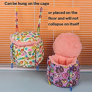 Jevnd Rat Hanging Bed, Sugar Glider Cage Accessories, Guinea Pig Warm Sleeping Nest Bed, Small Animals Cage Hammock for Squirrel, Hamster, Parrot