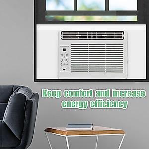 Memrita Window AC Side Panels for Indoor Air Conditioner Unit,Window Air Conditioner Surround Insulation Foam Panel Kit with Foam Seal Strip,Window AC Foam Panels for Summer and Winter