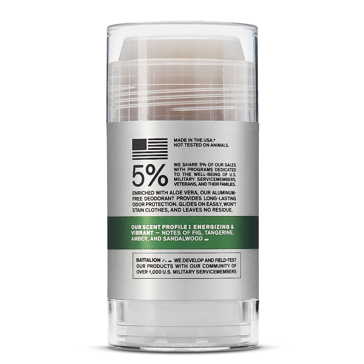 Aluminum-Free Deodorant for Men by Bravo Sierra, 1-Pack - Contains Natural Ingredients – Long Lasting All-Day Odor and Sweat Protection -Sandalwood and Fig, 3.2 oz - Paraben-Free, Vegan & Cruelty-Free