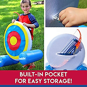 Franklin Sports Kids Archery Target - Inflatable Standing Target with Self-Stick Bullseye & Arrows