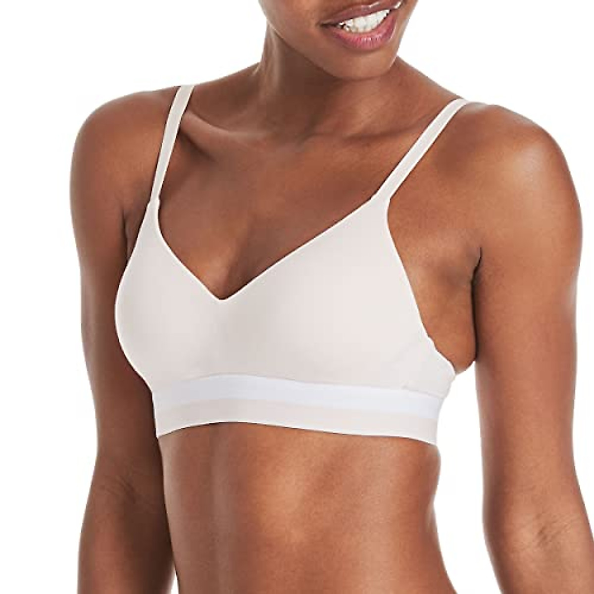 Hanes Women's Push-up T-Shirt Wireless Bra, ComfortFlex Fit, Eco Soft, Sizes S-2X+, Light Buff, Small