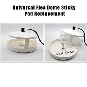 16 Pack -Flea Trap Refill Disc 7.1"– Fits Victor, bugMD, Aspect and Other Flea Dome Traps - Replacement Sticky Glue Pads – Bugs, Fleas, Flies, Mosquitos- Fleas Refill Pads