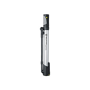 Topeak Mountain Morph Bike Pump , Silver, Black, 35 x 5.8 x 3 cm / 13.8” x 2.3” x 1.2”
