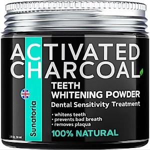 Teeth Whitening Powder - Remineralizing Tooth Powder for Tooth Whitening 5 in 1 Formula | Blanqueador de Dientes | Charcoal Toothpaste Alternative | Sensitivity Treatments