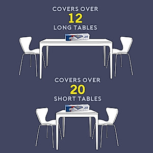 [4 MILL] - ''66 In x 72.5'' Ft - CLEAR PLASTIC TABLE COVER, Tablecloths Covering, Table Protector, Wide Thick Disposable & Reusable on a Roll with SELF CUTTER, Protects from Spills, Water, Oil