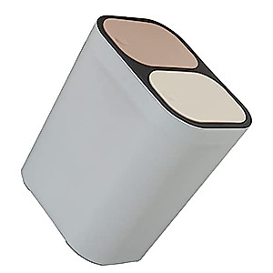 Cabilock Dual Compartment Trash Can with Lid Removable Recycle Bin Classified Garbage Container Waste Can Dustbin Rubbish Box for Kitchen Home Office Business Random Color