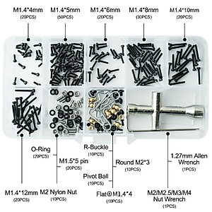 OGRC Steel Screws Set RC Tool Kit with 3 PCS Hex Screwdriver 0.05'' 1.5mm Hex Nut Drivers 4mm for Axial SCX24 1/24 C10 Deadbolt JLU Gladiator Bronco RC Crawler Car