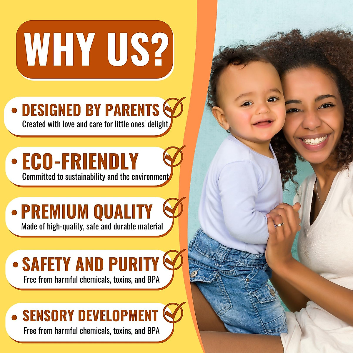 caaocho Pure Natural Rubber Sensory Ball Rainbow 3" - Sealed Hole, BPA Free Baby Ball Toy, for Sensory Play, for Sensory Development, Hole Free Baby Toy, Perfect Bouncer, Without Hole