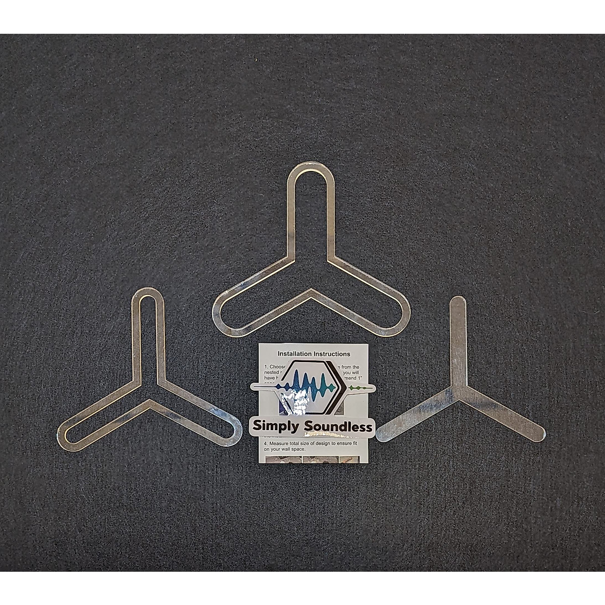 Now Spinning Curated Pack - 16 Acoust-Hex Sound Absorbing Panels with 3 Artistic Wood Diffuser Patterns Hexagon Tiles (Gears - Maroon, Grey, Black)