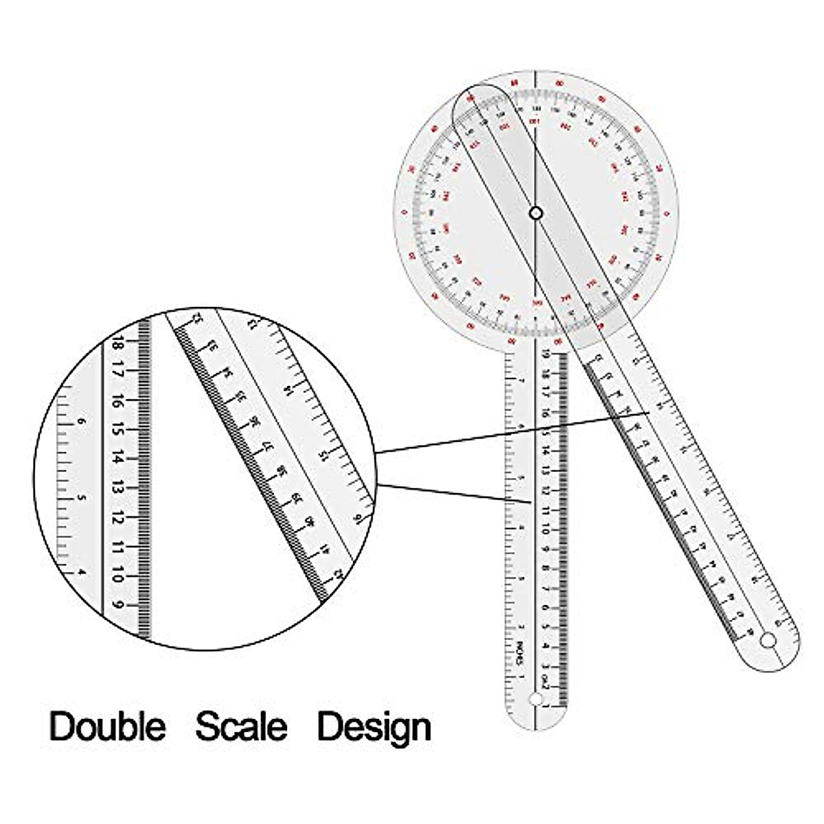 Goniometer 12 inch, 360 Degree(Plastic)