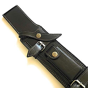 16.5" long custom handmade leather sheath for 10"—10.5" blade boeie knife