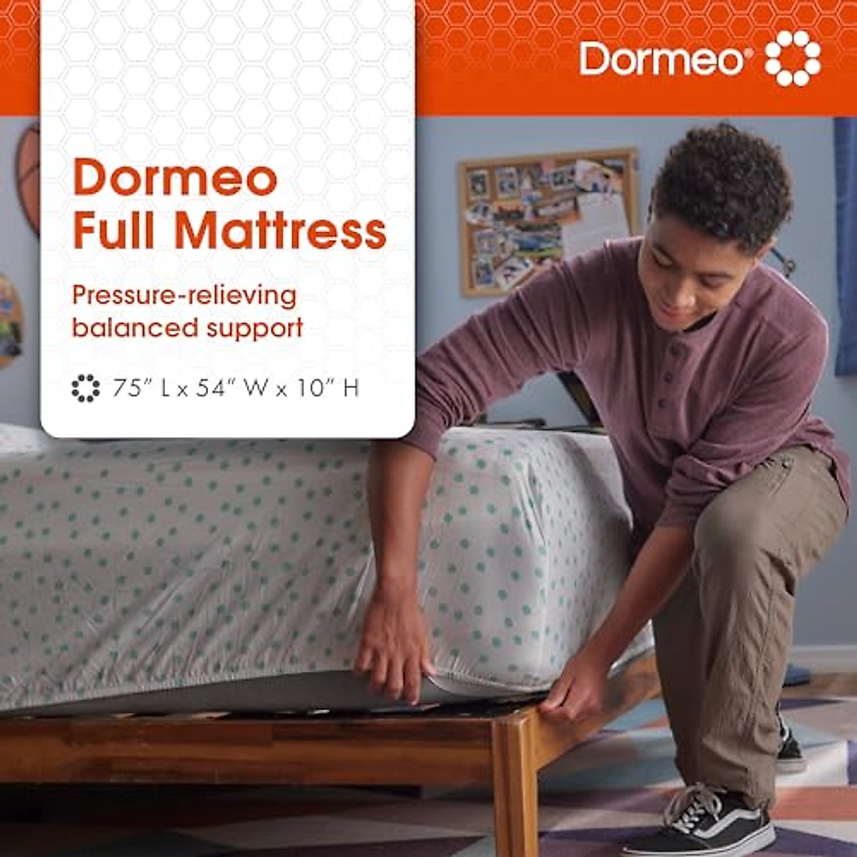 Dormeo Recovery 10" Twin XL Mattress with Signature Recovery Foam™ and Pressure Relieving OctaspringⓇ Technology, Medium Firm - 80” L x 38” W x 10” H