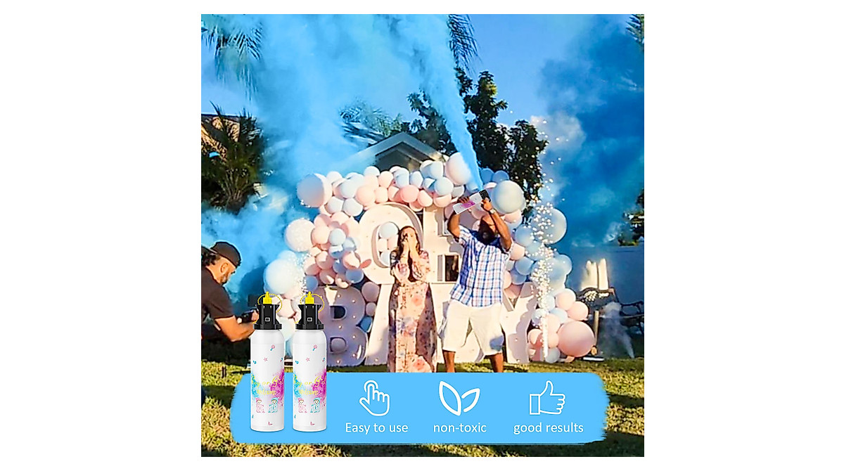 SRG Gender Reveal Fire Extinguisher Color Blaster | 2 Packs Baby Boy ...