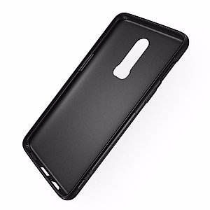 TUDIA Slim-Fit Designed for OnePlus 6 Case, [Arch S] Shockproof Lightweight Ultra Slim Flexible Soft TPU Protective Phone Case Cover - Black