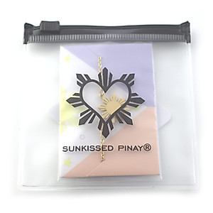 Philippine Sun Necklace Filipino pride jewelry Pinoy Pride charm (Gold)