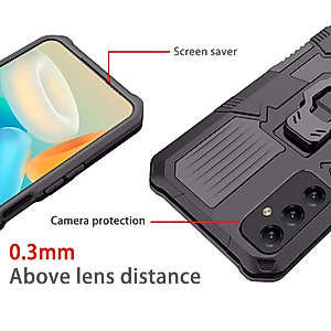 Compatible with Oppo Reno2 F Case,Built-in Kickstand Shockproof Protective Cover,Compatible with Oppo Reno2 F Case 2 in 1 Phone Case Cover Gray
