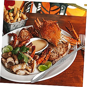 DOITOOL 5pcs Stainless Steel Crab Fork Stainless Steel Lug Nuts Fork and Spoon Set Cocktail Tools Stainless Steel Set Walnut Opener Tool Lobster Crackers Crab Fork Tool Crab Peeling Tools