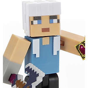 Mattel Minecraft Dungeons 3.25-in Collectible Greta Battle Figure and Accessories, Based on Video Game, Imaginative Story Play Gift for Boys and Girls Age 6 and Older