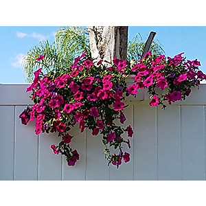 MIDE Products Aluminum Slip-on Flower Box Holders, for 1-3/4 inch to 2-1/8 inch Fence/Railing, White, Pair