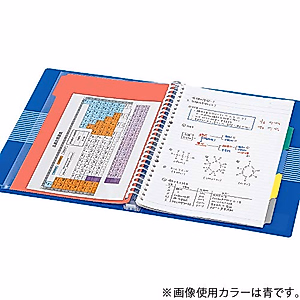 Kokuyo Campus Slide Binder with Transparent Stripes, Middle Type, B5, 26 Holes, Up to 100 Sheets, Light Blue, Japan Import (RU-P334NLB)