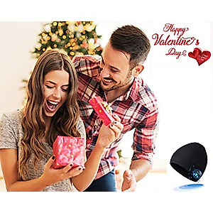 BULYPAZY Bluetooth Beanie Hat Men Women Gifts, Bluetooth 5.0 Wireless Music Beanie with Detachable Built-in Mic, Idea Gifts for Men/Women Outdoor Sports Valentines Day（Black）