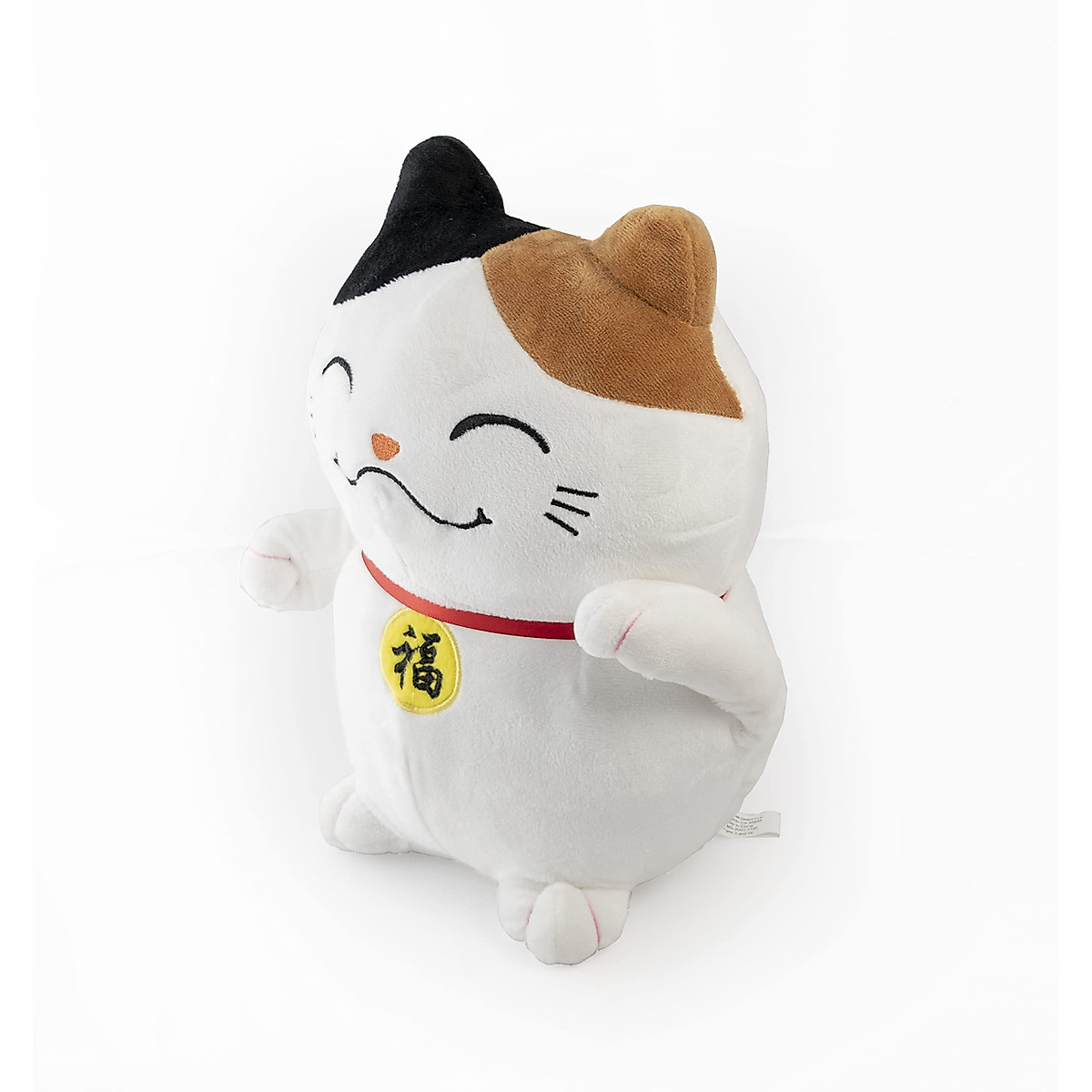 Mango Steam 11" Adorable Kawaii Lucky Cat Plush with Waving Arm - Soft and Hypoallergenic (White)