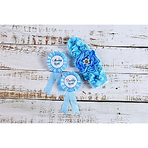HAPPYLAND Baby Shower Decorations Set Mommy to be Daddy to be Corsage Baby Shower Mommy Sash Pregnancy Maternity Sash to Be Sash Keepsake
