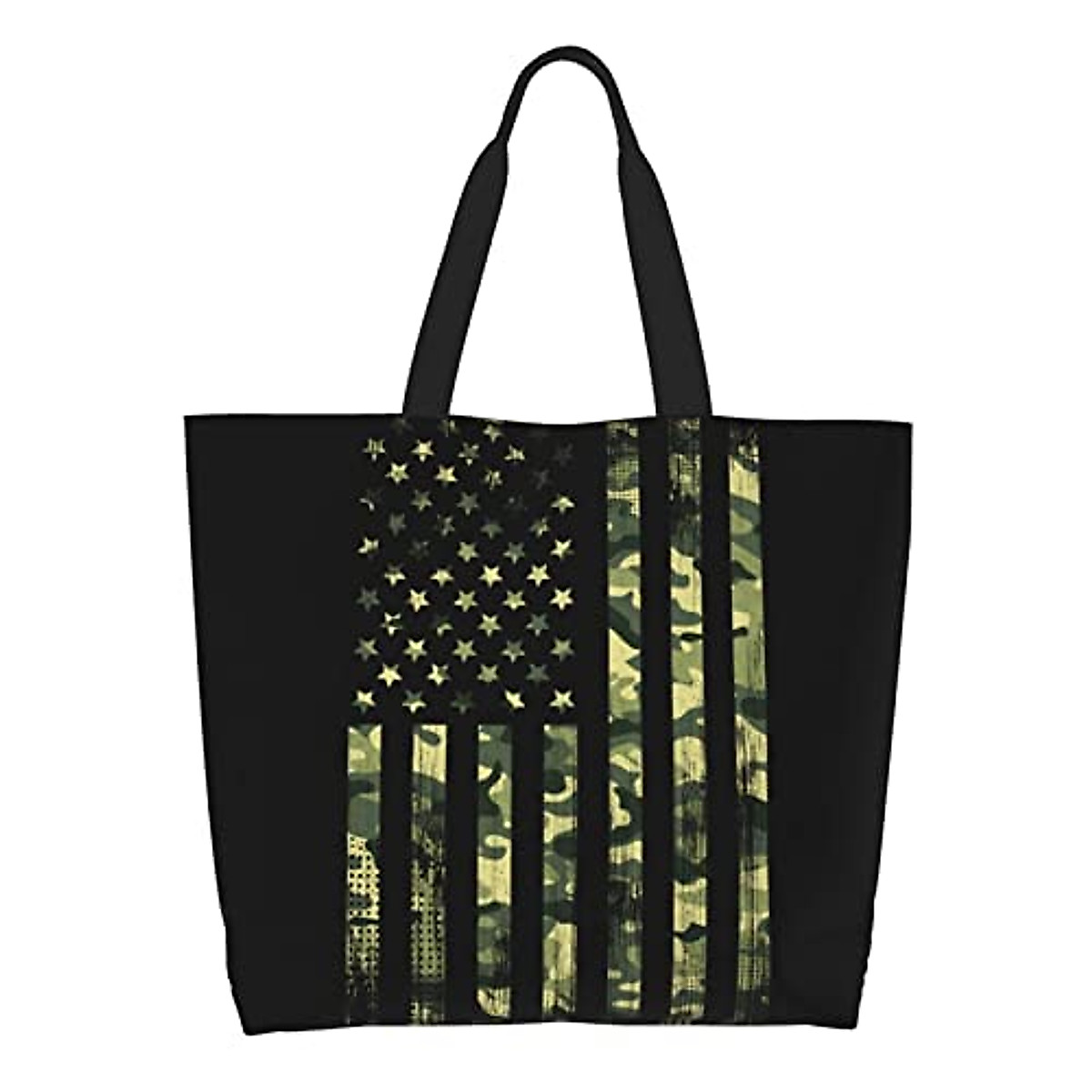 Gelxicu American Flag Shoulder Tote Bags AmericanCasual Bag Shoulder Handbags Shopping Grocery Bags