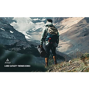 Arslo Large Coffee Thermos - Large Thermos for Hot Drinks - Vacuum Insulated Bottle With Cup - Insulated Coffee Carafe For Outdoor, Camping, Men & Women - Keeps Hot/Cold For Up To 24 Hours - 3QT/100OZ