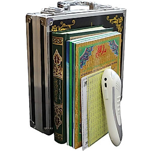 Ramadan Digital Quran Reading Pen 8GB Memory Downloading Reciters and Languages English Arabic Urdu French Spanish German etc,with 6 Holy Quran Books for Kid and Arabic