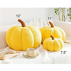 Zuwxeu Pumpkin Pillow,Pumpkin Shaped Throw Pillow Cushion, Pumpkin Plush Floor Pillow,Pumpkin Pillow Decor,Halloween Pumpkin Decorative Pillow for Home Decor Party Favors(7.5'', Dark Green)