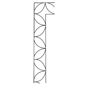 Quilting Stencils for Machine and Hand Quilting - 2 Reusable Framed Seed and Pumpkinseed Design Plastic Quilt Template for Borders, Background, Block Patterns, Stencil Set Includes Guide