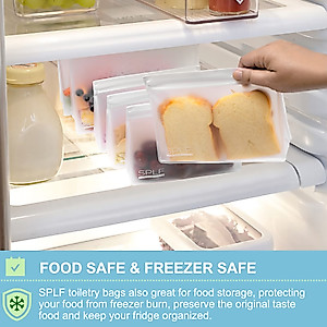 SPLF 4 Pack Leakproof Clear Toiletry bags, TSA Approved Quart Size Zipper Bags, BPA Free Travel Makeup Cosmetic Bags for Women Men, Carry on Airport Airline Compliant Bags