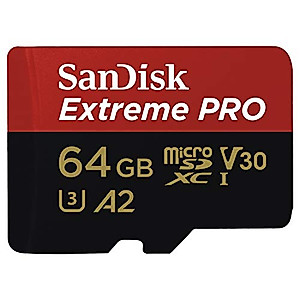 SanDisk Extreme Pro MicroSDXC UHS-I U3 A2 V30 64GB + Adapter